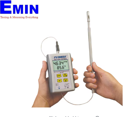 OMEGA HHF1001A Wireless Handheld Air Temperature & Velocity Meter (0~25 ...