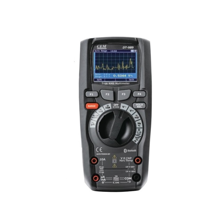 CEM DT-989H Heavy Duty True RMS Industrial Multimeter with TFT color LCD display (True RMS ...