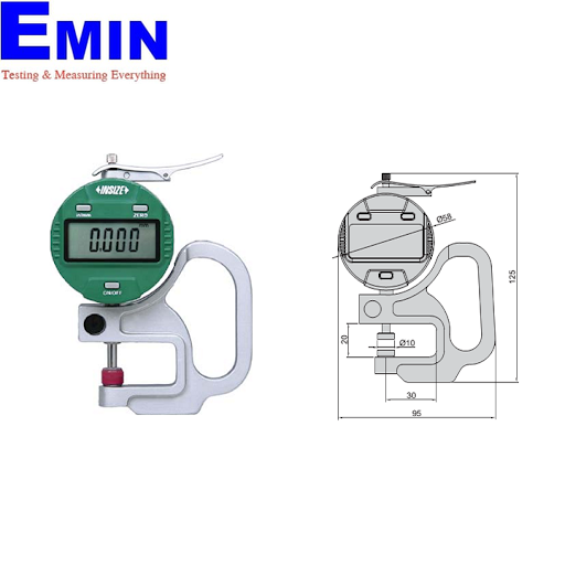 INSIZE 2871-101 Thickness Gage Digital (0-10mm / 0.001) | EMIN.COM.MM