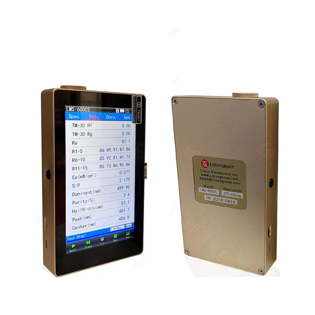Lisun LMS-6000SF Portable CCD LED Colorimeter Spectroradiometer (350 ...