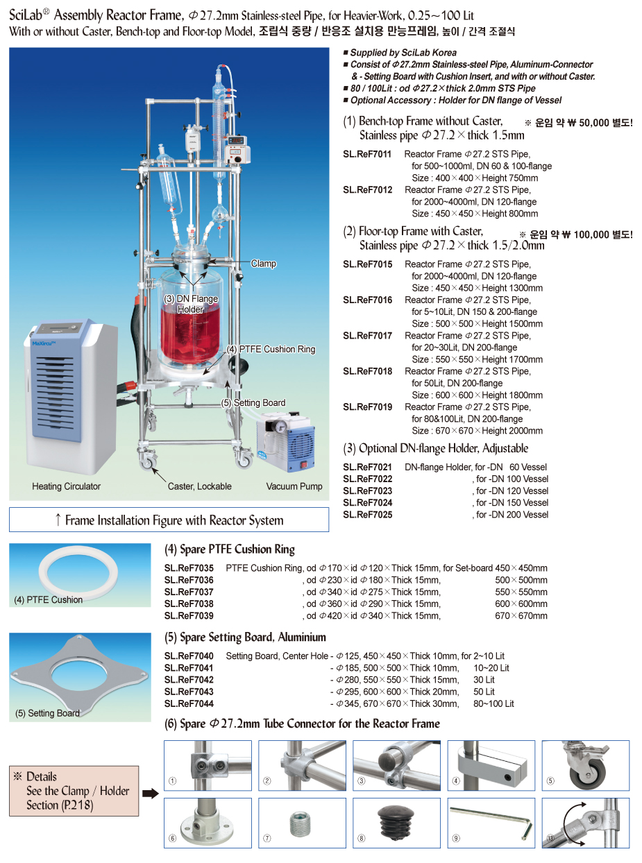 SciLab SL.ReF7015 Assembly Reactor Frame (450 x 450 mm, with Caster ...