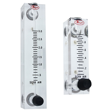 Dwyer VFA-41-EC Acrylic Flowmeters for Gas/Liquid, 2" & 4" Scales, NIST ...