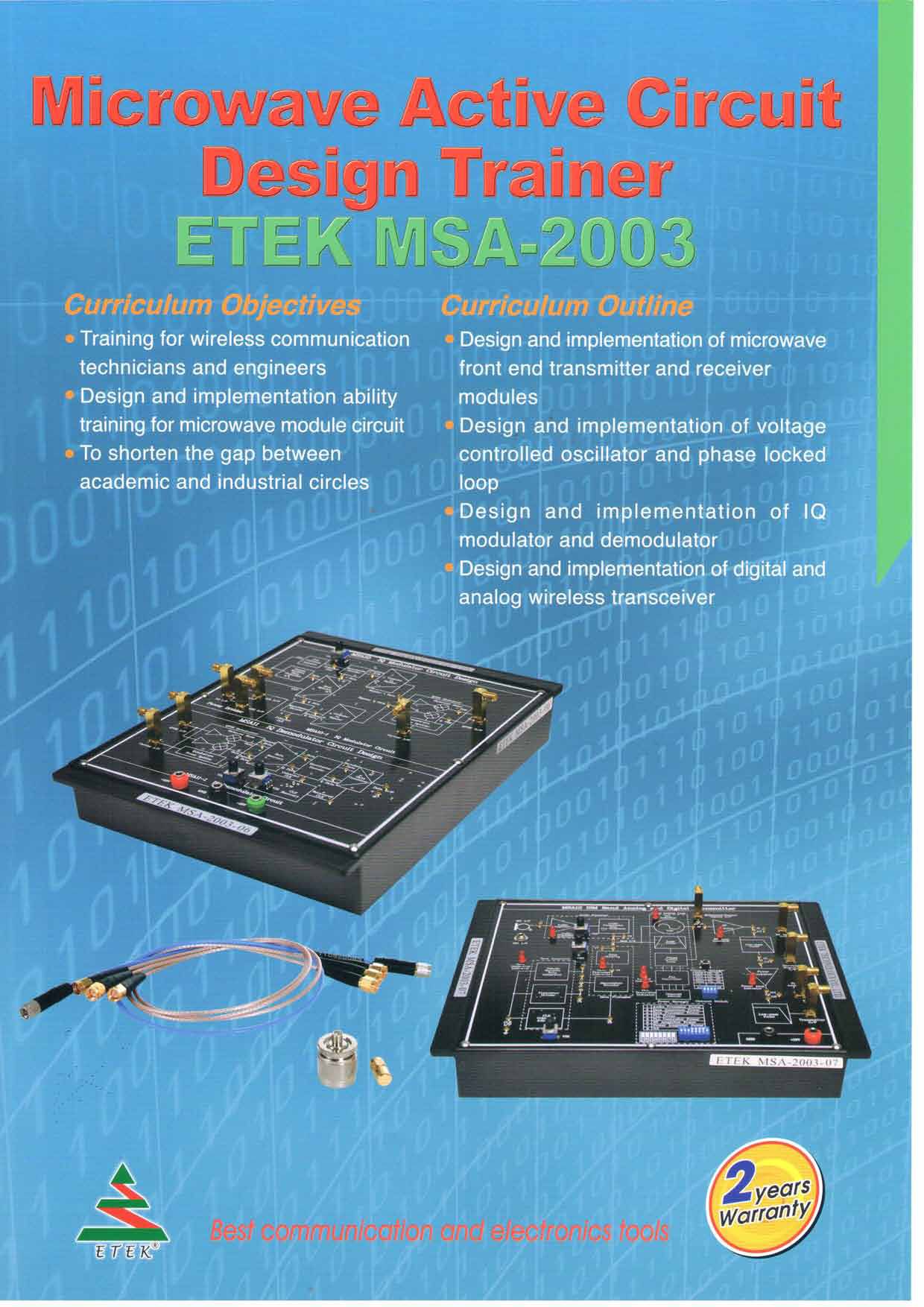 ETEK MSA-2003 Microwave Active Circuit Trainer (8 Modules) | EMIN.COM.MM