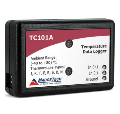Madgetech TC101A-ST Thermocouple-Based Temperature Data Logger (-40 °C to +80 °C; fixed screw ...
