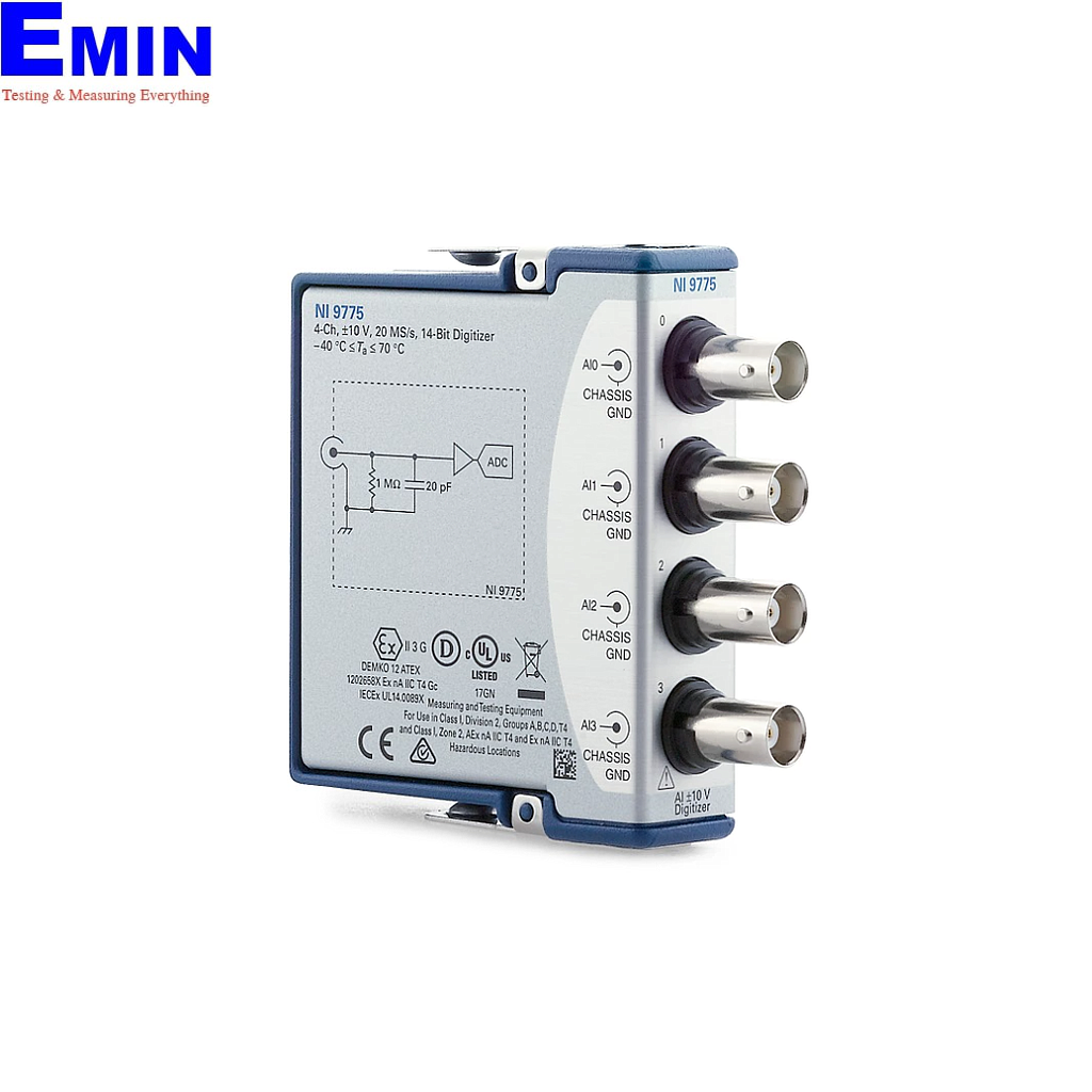 NI NI-9775 C Series Digitizer Module (BNC, 4-Ch, ±10 V, 20 MS/s, 14-Bit ...