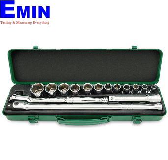 TOPTUL GCAD1508- 15PCS 1/2 inch DR. 6PT Flank Socket Set | EMIN.COM.MM