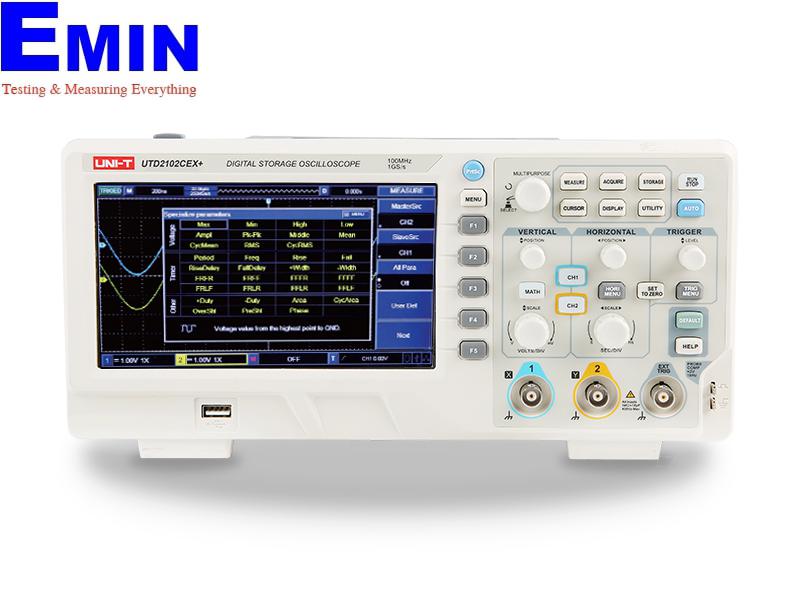 UNI-T UTD2102CEX+ Digital Storage Oscilloscope (100MHz, 2CH, 1GS/s) | EMIN.COM.MM