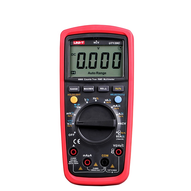 UNI-T UT139C Digital Multimeter (600V,10A,True RMS,±0.5%) | EMIN.COM.MM