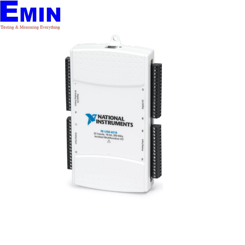 NI USB-6218 Multifunction I/O Device (250 kS/s, 16 bits, 4095 samples, BNC (qty 15)) | EMIN.COM.MM