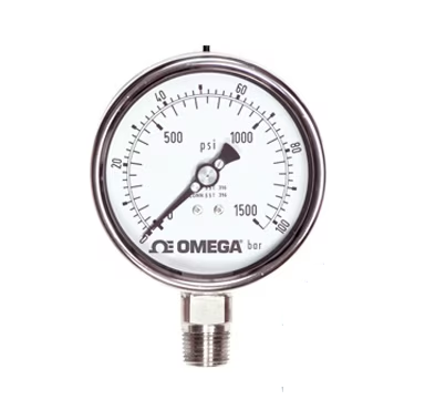 OMEGA PGM-100L-30V100/-1/7BAR Stainless Steel, Dual Scale, Bar and Psi ...