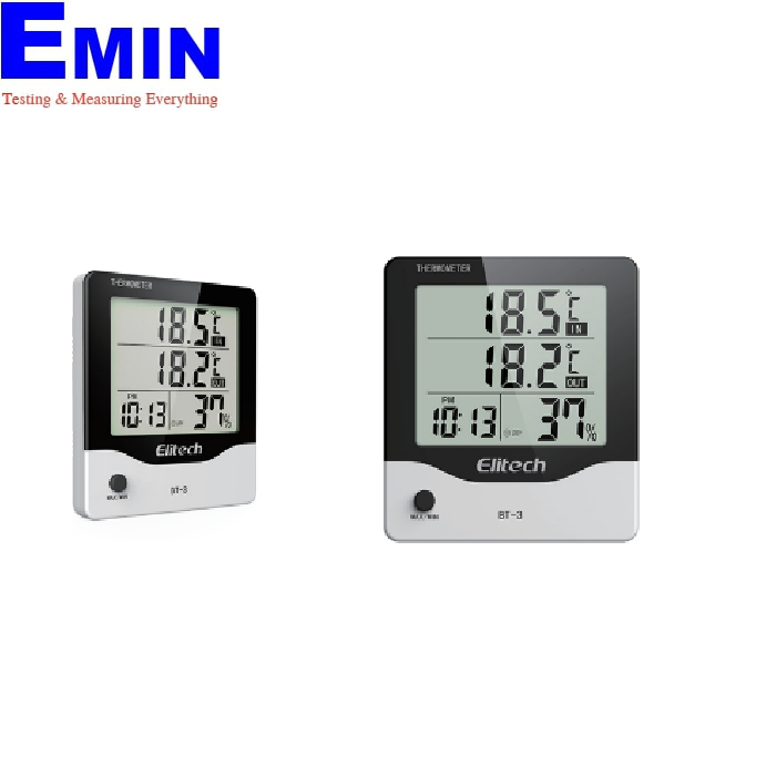 Elitech BT-3 Indoor/Outdoor Digital Hygrometer Thermometer (0-50℃/ 20 ...