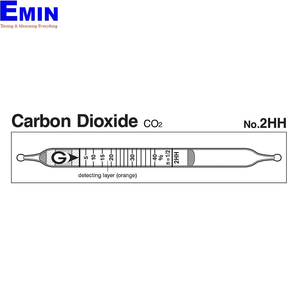 Gastec 2HH Quick-measuring Detector tubes Carbon dioxide CO2 (2.5 ~ 40% ...