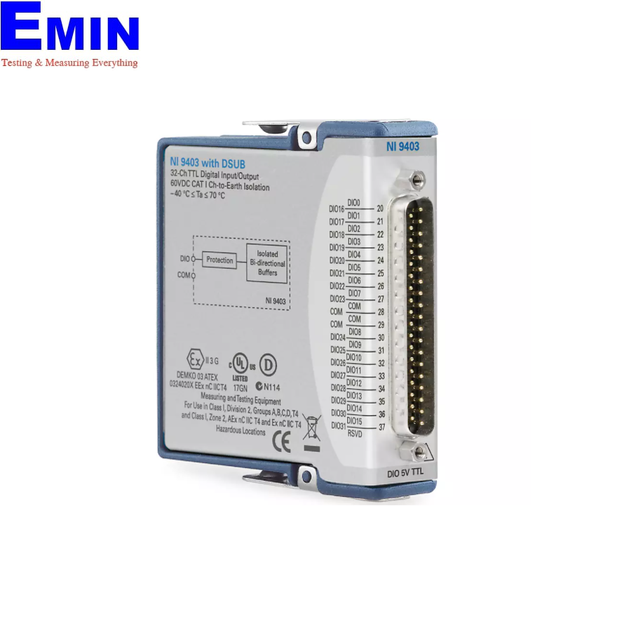 NI NI-9403 C Series Digital Module (5 V/TTL, 7 μs, D-SUB, Non-Conformal ...