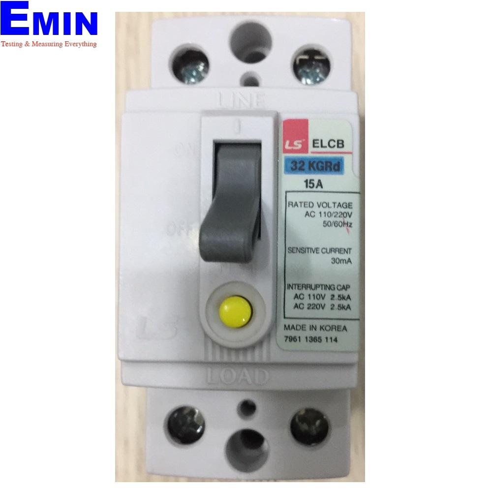 LS 32KGRd 15A ELCB Aptomat (2P; 15A; 2.5kA) | EMIN.COM.MM