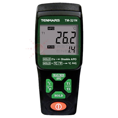 TENMARS TM-321N Dual K Type Thermometer (-200 ° C-1372 ° C (-328 ° F ~ 2501 ° F)) | EMIN.COM.MM