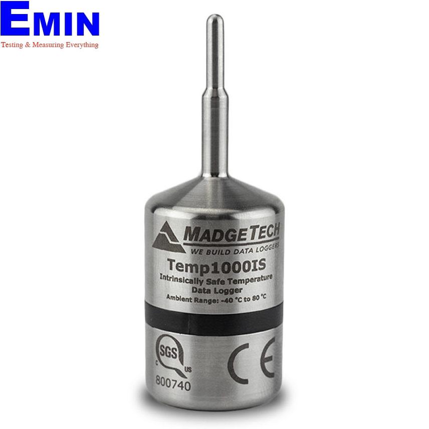 Madgetech Temp1000IS-7 Intrinsically Safe Temperature Data Logger (7in probe ; -40 °C to +80 °C ...