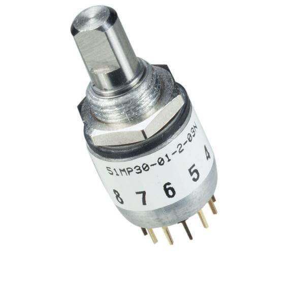 Grayhill 51KM30-01-1-02N Rotary Switches Rotary Switch, 1/4" shaft ...
