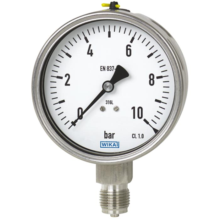 WIKA 232.50 (0-100bar, Central Back Entry) Pressure Gauge | EMIN.COM.MM