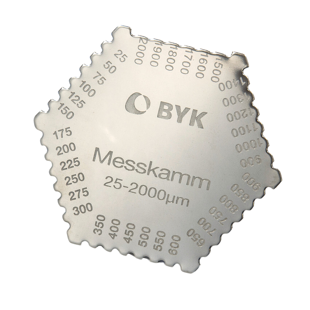 BYK Comb Gage 25-2000 µm, stainless steel Wet Film Thickness Gauges ...