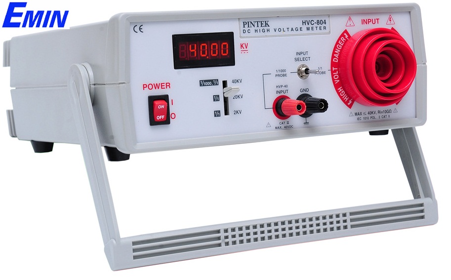 Pintek HVC-804 High Voltage Meter ( 10GΩ / 40KV DC Bench Type Meter ...