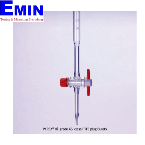 Pyrex Py.3295.26 Hi-grade AS-class PTFE Plug Buret (50ml) | EMIN.COM.MM