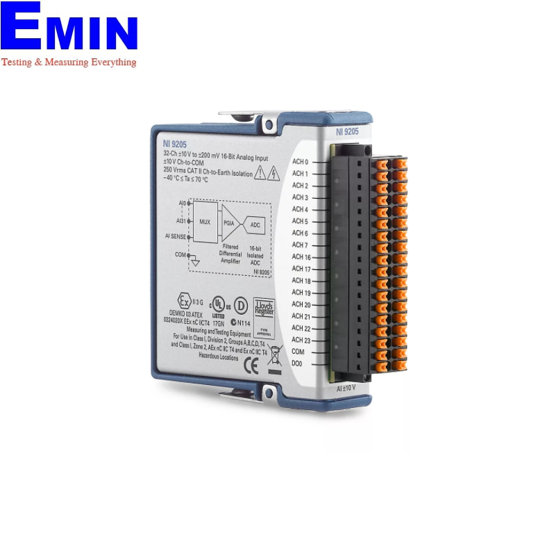 NI NI-9205 C Series Voltage Input Module (-10V~10V, 250 kS/s, 16 bits, Spring Terminal) | EMIN ...