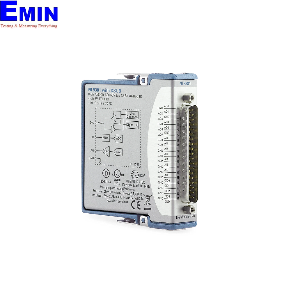 NI NI-9381 C Series Multifunction I/O Module (Conformal Coated, 12 bits ...
